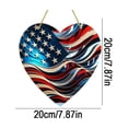 Independence Day Heart Shaped Acrylic Hanging Ornament, Stained Glass ...