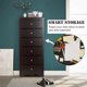 Gymax 6 Drawer Chest Dresser Clothes Storage Bedroom Tall Furniture Cabinet Brown - Walmart.com