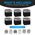 Free Shipping! Pomatree Linen Fabric 13x13 Storage Cubes Set of 6 ...
