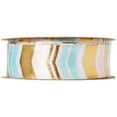 Offray Ribbon, Multi-Color 7/8 inch Chevron Satin Ribbon, 9 feet, 1 ...