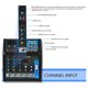 Pyle 4 Channel Bluetooth Sound Board Mixer System for DJ Studio Audio ...