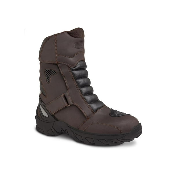 Bota mujer biker motociclista botin dama WORKLAND 76222 Café cafe 22 ...