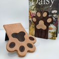CCOCC Book Ends Decorative,Walnut Wood Texture Book Ends,Wood and Metal ...