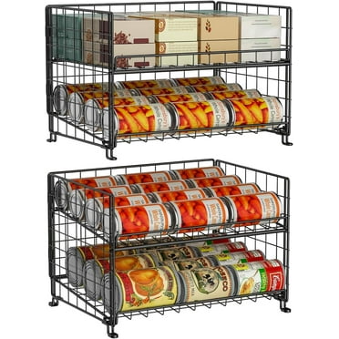 3 Tier Stackable Can Organizer for Pantry, X-cosrack Standing Dispenser ...