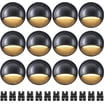 GKOplus 12-Pack LED Step Lights, 12-24V, 2W, Outdoor, Waterproof, Die ...