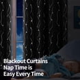 Black Blackout Curtains 72 Inch Length 2 Panels Set Grommet Thermal ...