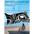 Black White Sun Shade Sail 14'X18' Abstract Line Boho Minimalist Mid ...