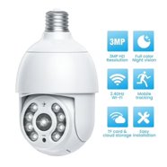 360° 1080P IP E27 Light Bulb Camera Wi-Fi IR Night Smart Home Wireless ...