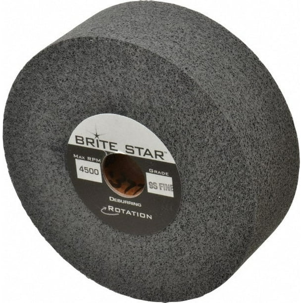 Brite Star 6" Diam, 2" Face Width, 1" Center Hole, Fine Grade, Silicon ...