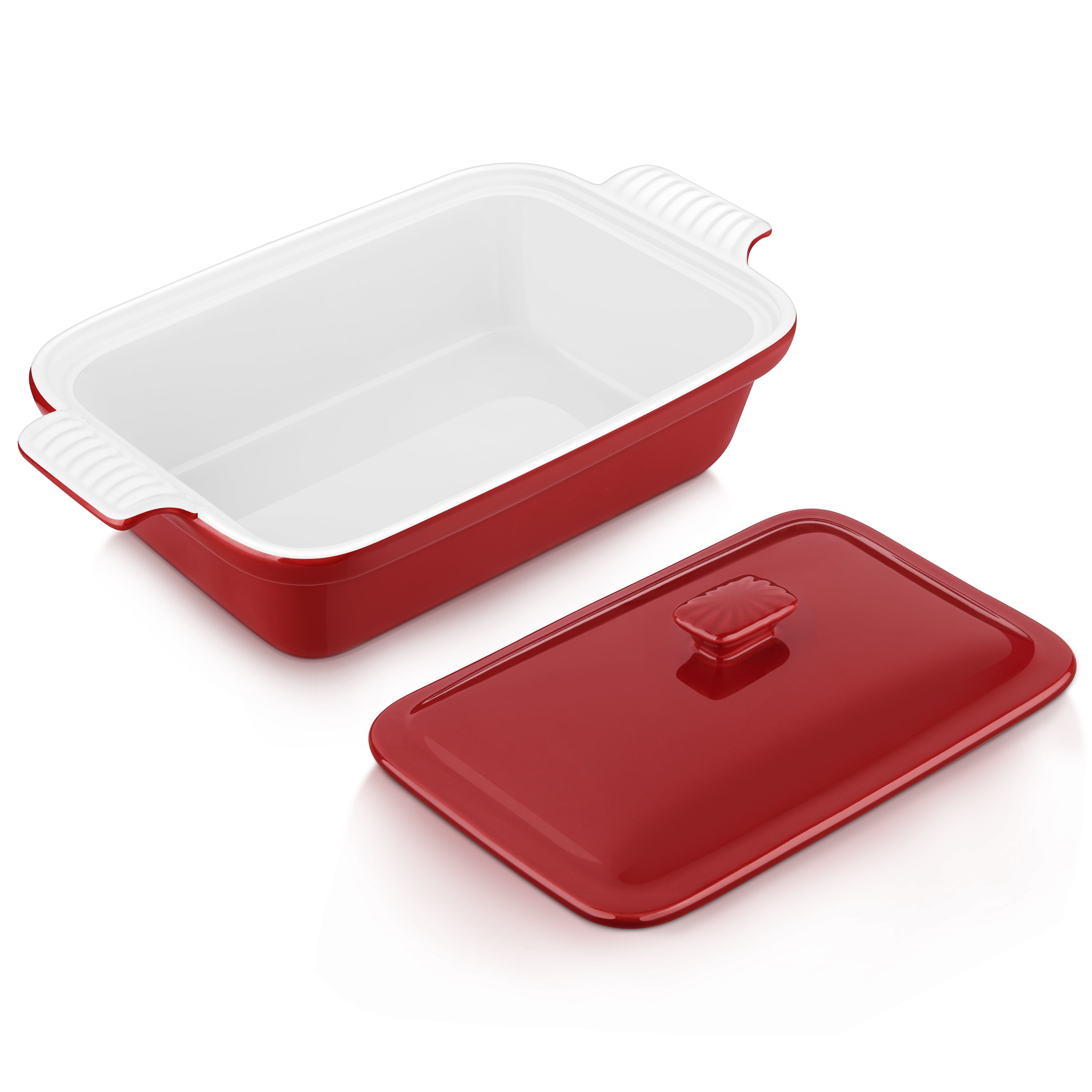 vancasso Blossom Glaze Casserole Dish with Lid, Stoneware Heritage ...