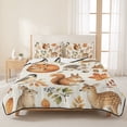 Autumn Theme 3 Piece Quilt Bedding Set with 2 Pillow Shams, Rustic ...