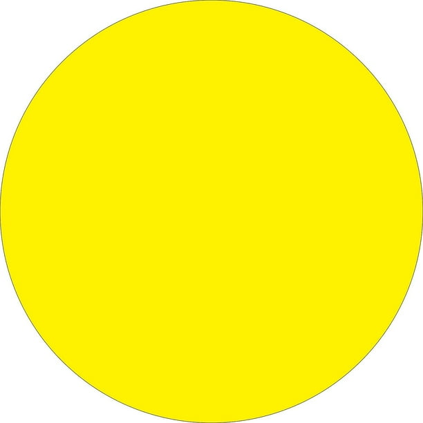Tape Logic Inventory Circle Labels 4" Fluorescent Yellow 500/Roll ...