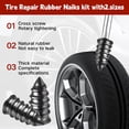 Vacuum Tire Mending Nail Kit with Screwdriver & Box, Rubber Screw Tire ...