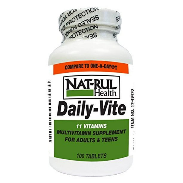 Natrul Health Daily Vite Multivitamin Tablets, 100 Count, 6 Pack ...