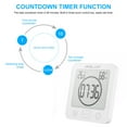 Lcd Screen Waterproof Digital Bathroom Wall Clock Temperature Humidity