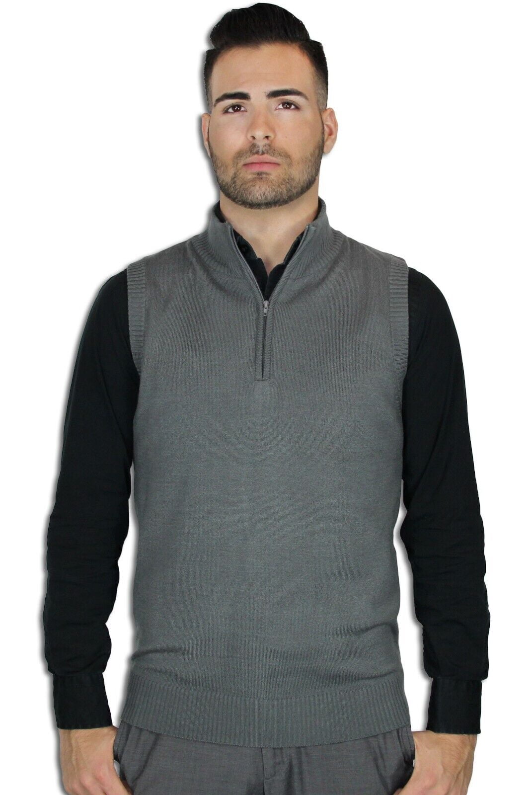 Blue Ocean Mens Half Zip Sweater Vest (sv-277) - Walmart.com