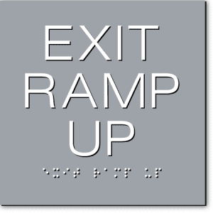 Exit Ramp Up Sign-Gray / White (4 Units) - Walmart.com