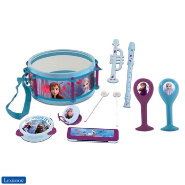 Disney Frozen 2 Elsa Musical Toy Drum Kit Set with 3 Drums, 1 Cymbal, 2 ...