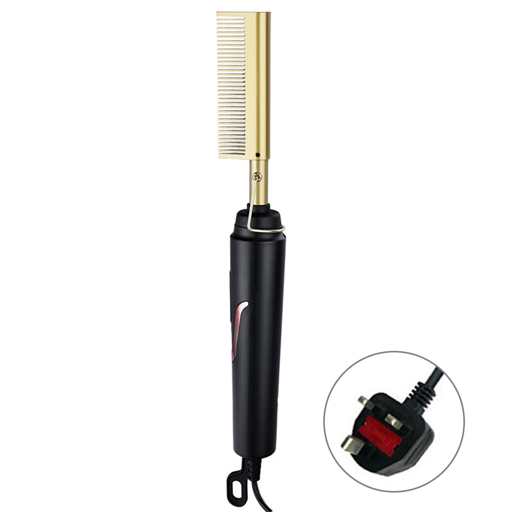 Yucurem Electric Copper Comb Wet Dry Hair Straightening Comb Anti-Scald ...