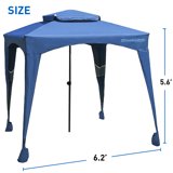 EasyGo Cabana 6'x6' - Sun & Wind Shelter, Beach & Sports Cabana - Sand ...