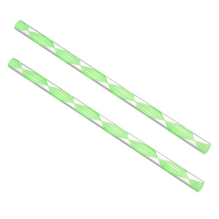 Twisted Green Line Solid Acrylic Round Rod PMMA Bar 250mmx12mm 2pcs ...