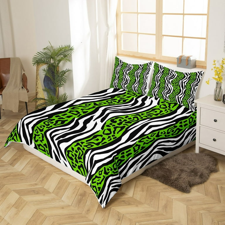 Lime Green Zebra Print Room