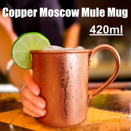 15OZ Pure Copper Mug Cup Moscow Mule Coffee Beer Drinking Cocktail ...
