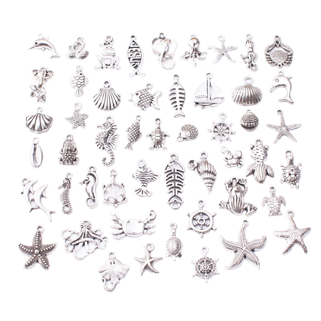 Click here for Nobrand 50pcs Jewelry Charm Diy Alloy Vintage Ocea... prices
