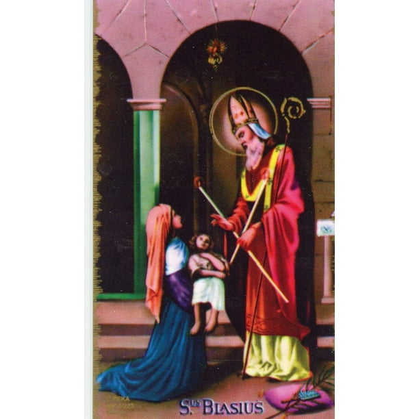 Prayer to St. Blase holy card - laminated - Pack of 25 - Walmart.com
