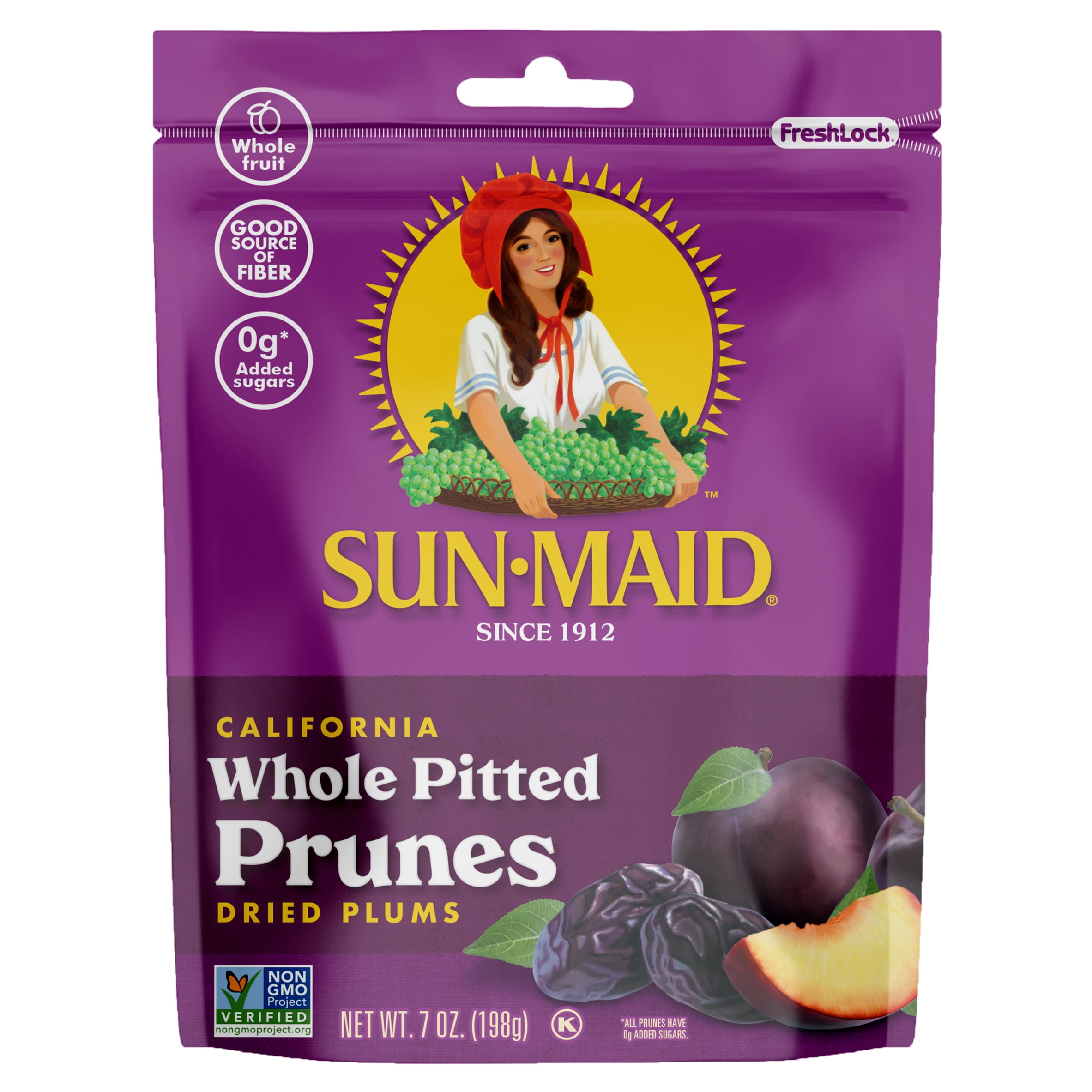 Sun-Maid California Whole Pitted Prunes, 7 oz - Walmart.com - Walmart.com