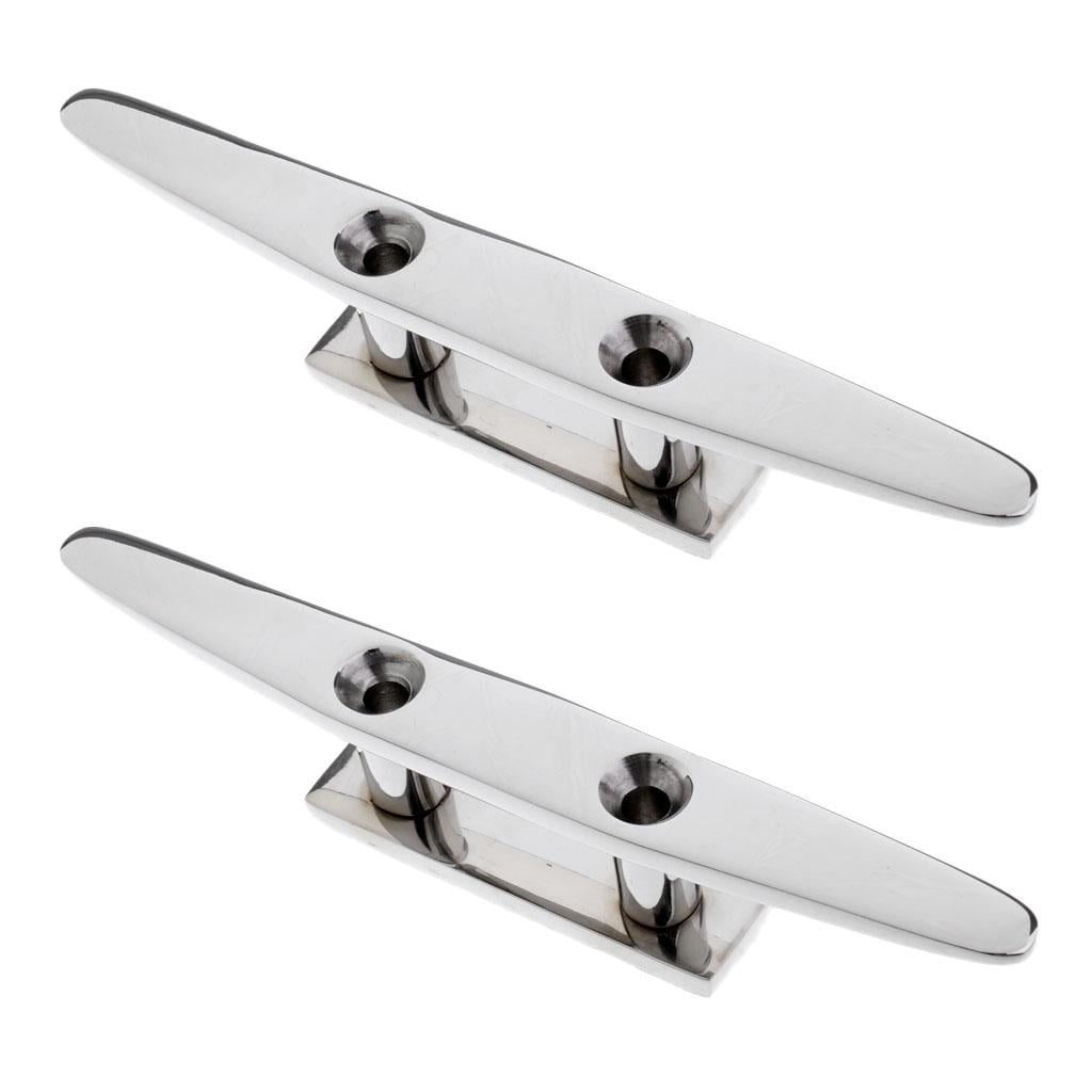 2pcs 8 inch Boat Rope Tie Down Cleats, 316 Stainless Steel Flat Top ...