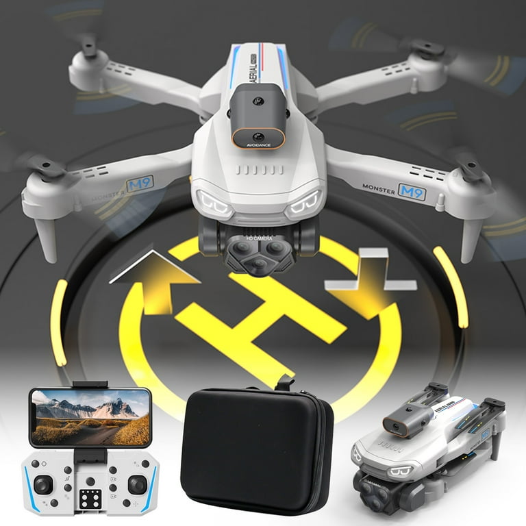 Drone for Kids 10 12 Mini Drone Wifi Fpv Drone with 1080P Hd Esc Camera Altitude Hold Mode Foldable Rc Drone Quadcopter Circle Fly Route Fly Altitude Hold Headless Mode Brushless Motor Gray