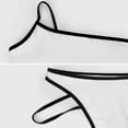 Black Polka Dots Micro Bikini Swimsuit Push Up Vintage Print Thong