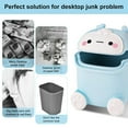 STONCEL Mini Trash Can with Lid, Cute Flip Desktop Trash Cans, Plastic ...