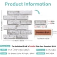 Faux Brick Peel and Stick Wall Panels - 10 count 11.8" x 11.8"Small ...