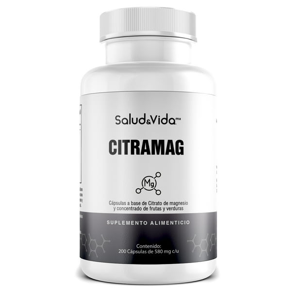 Suplemento Alimenticio S&V Citrato de Magnesio Citramag 200 Cápsulas ...