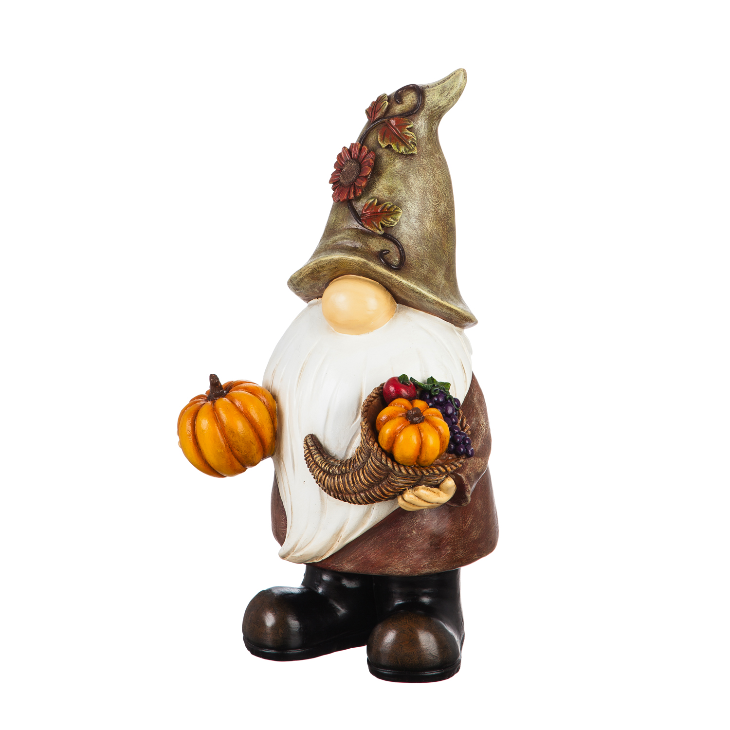 16.5"H Harvest Gnome Garden Statue - Walmart.com