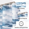 Blue Abstract Shower Curtain 72x72 Inch, Modern Minimalist Brush Stroke ...