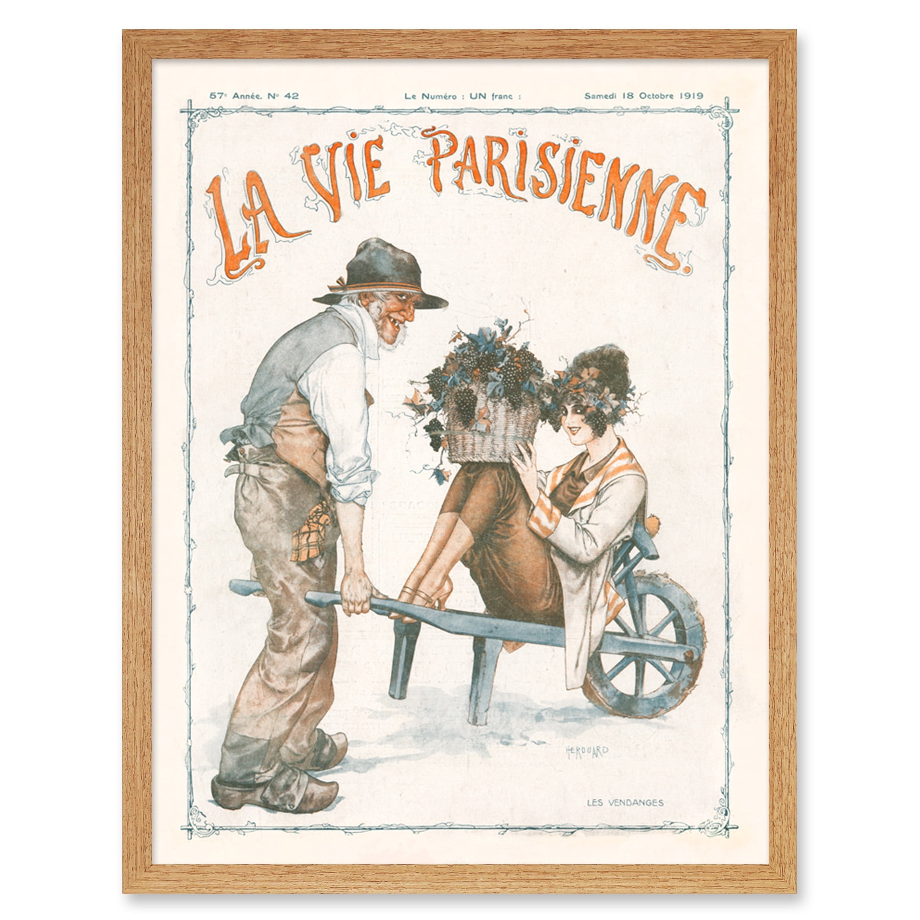 Vintage French Fashion La Vie Parisienne Farmers Fall Harvest Magazine ...