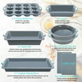 To encounter 8-Piece Silicone Baking Set with Cooking Tray - Nonstick ...