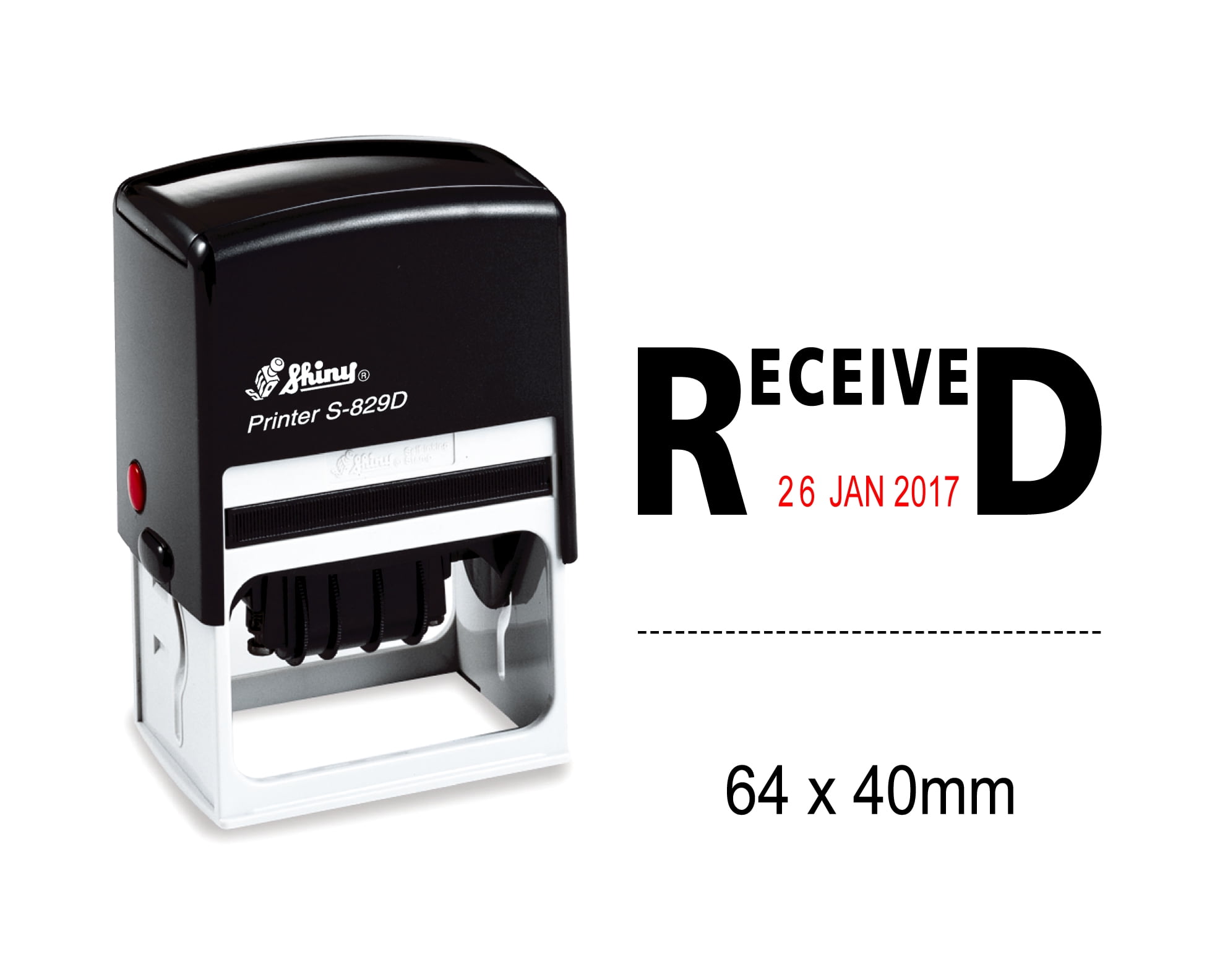 Shiny Date Stamp Self Inking With Received Text Ofiice Stationery ...