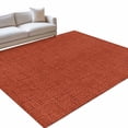 Brick Red Solid Washable Living Room Rugs 9'x12', Minimalist Cloth Rust ...