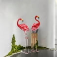 Flamingo Garden Statues Pink Sculpture Outdoor Lawn Yard Pond Birds ...