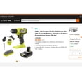 RYOBI ONE+ 18V Cordless 3/8 in. Drill/Driver Kit with (1) 2.0 Ah ...