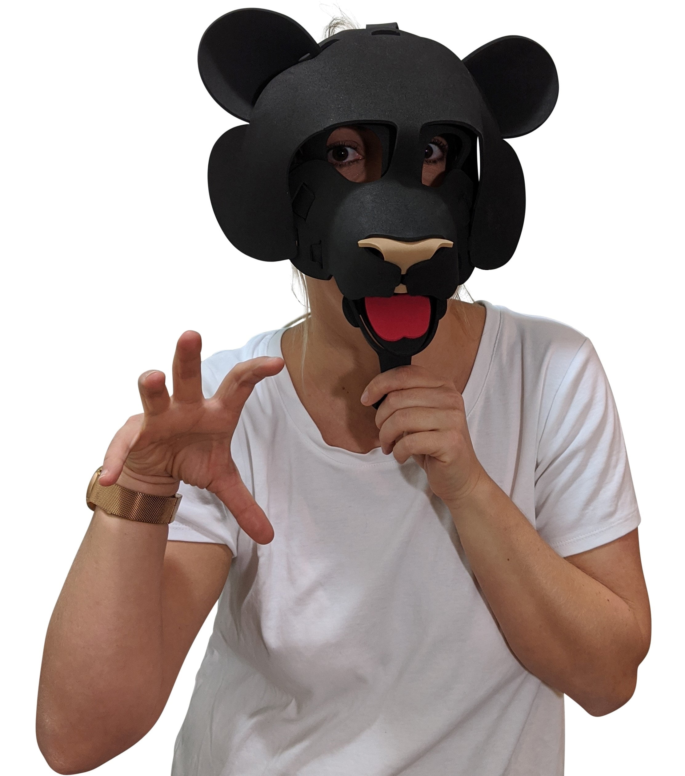 Black Bear Mask - Black & Brown - Go Fun Face Masks - Perfect for ...