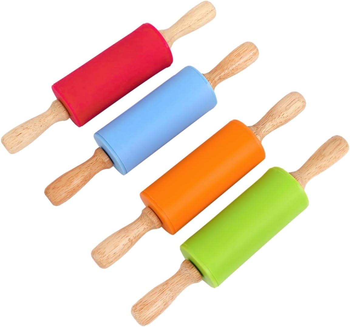 Pizza Roller Bamboo Kitchen Roller Silica Gel Rolling Pin Kitchen ...