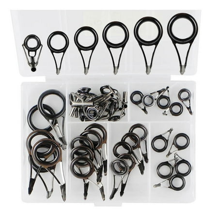 Wweixi 35PCS Rod Guide Ring Ceramic Stainless Steel Single Leg Rods ...