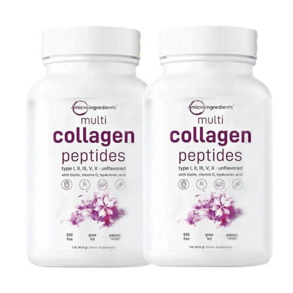2X Micro Ingredients Multi Collagen Peptides Complex, -240 -Capsules ...