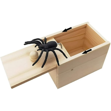 Original Spider Scare Prank Box, Hilarious Wooden Scare Box,handmade ...