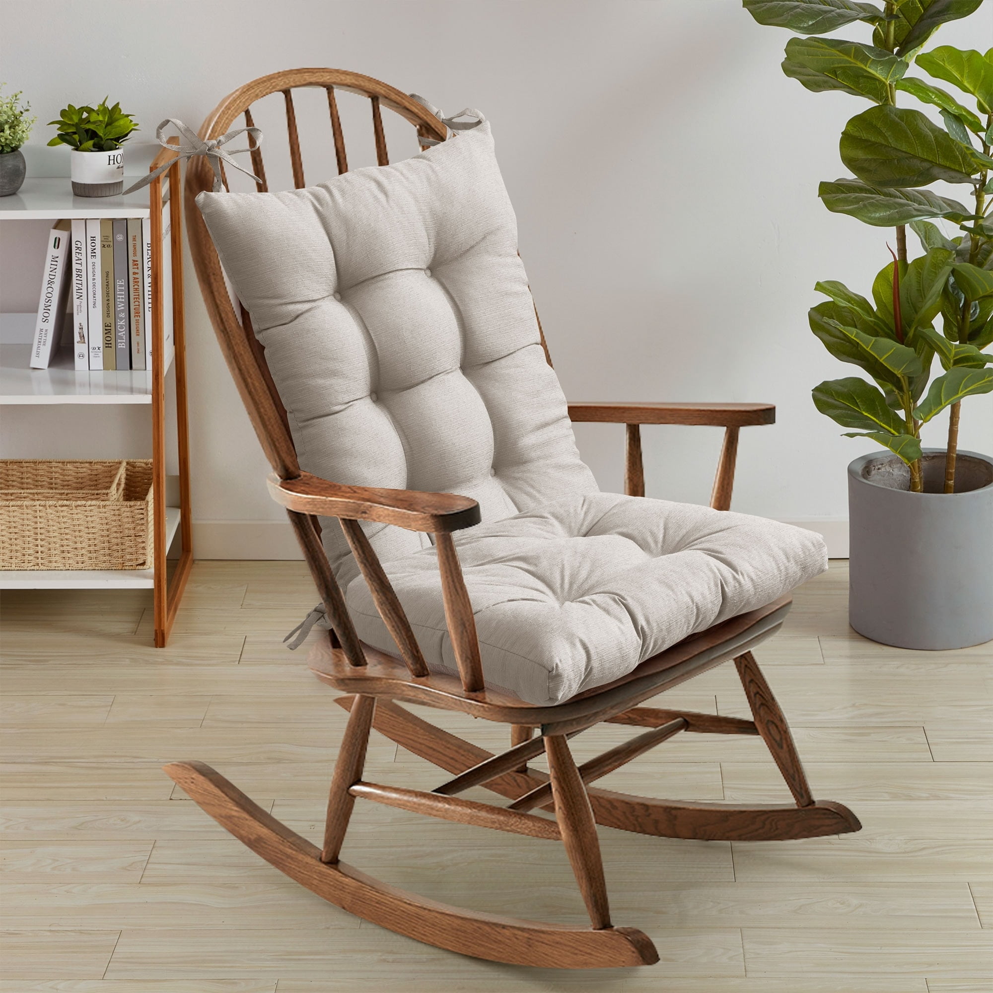 Sweet Home Collection Rocking Chair Cushion Set Linen - Walmart.com